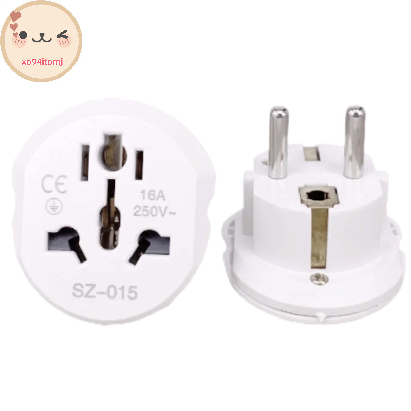 Xotomj 16A Universal EU Travel Adapter Euro Converter UK US AU EU AC Power Socket Plug Travel ...