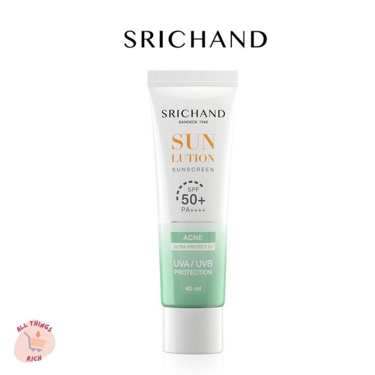 SRICHAND กันแดดศรีจันทร์ กันแดดหน้า สูตรคุมมันคุมสิว ซันลูชั่น spf 50+ pa++++ ขนาด 40 มล. ...