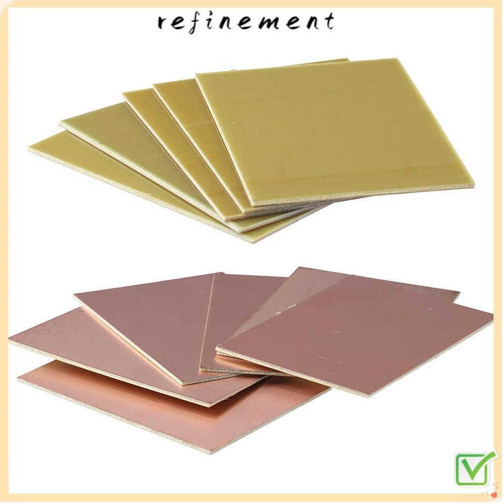 Refinement 10 ชิ้น PCB แผ่นทองแดง, 7x10 ซม.ทองแดงชุบทองแดง Clad ลามิเนต ...
