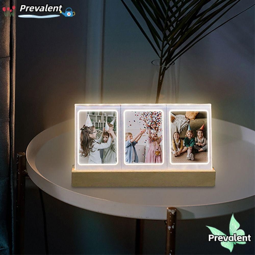 Preva กรอบรูปไฟ LED, 3 in 1 อะคริลิค 3 นิ้วผู้ถือรูปภาพ, Professional ...