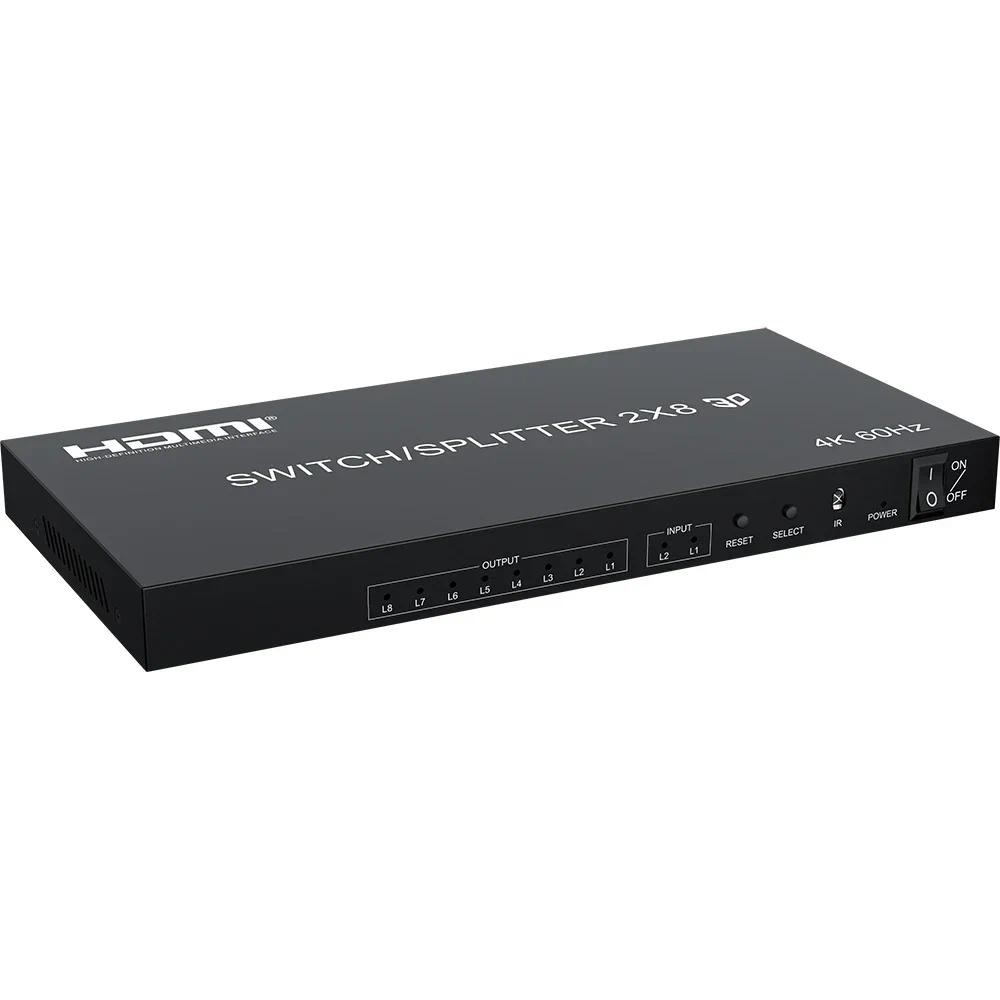 4k 60Hz 2x8 HDMI Switch Splitter 3D 1 ใน 8 Out Video จําหน่าย 2 3 4 5 6 ...