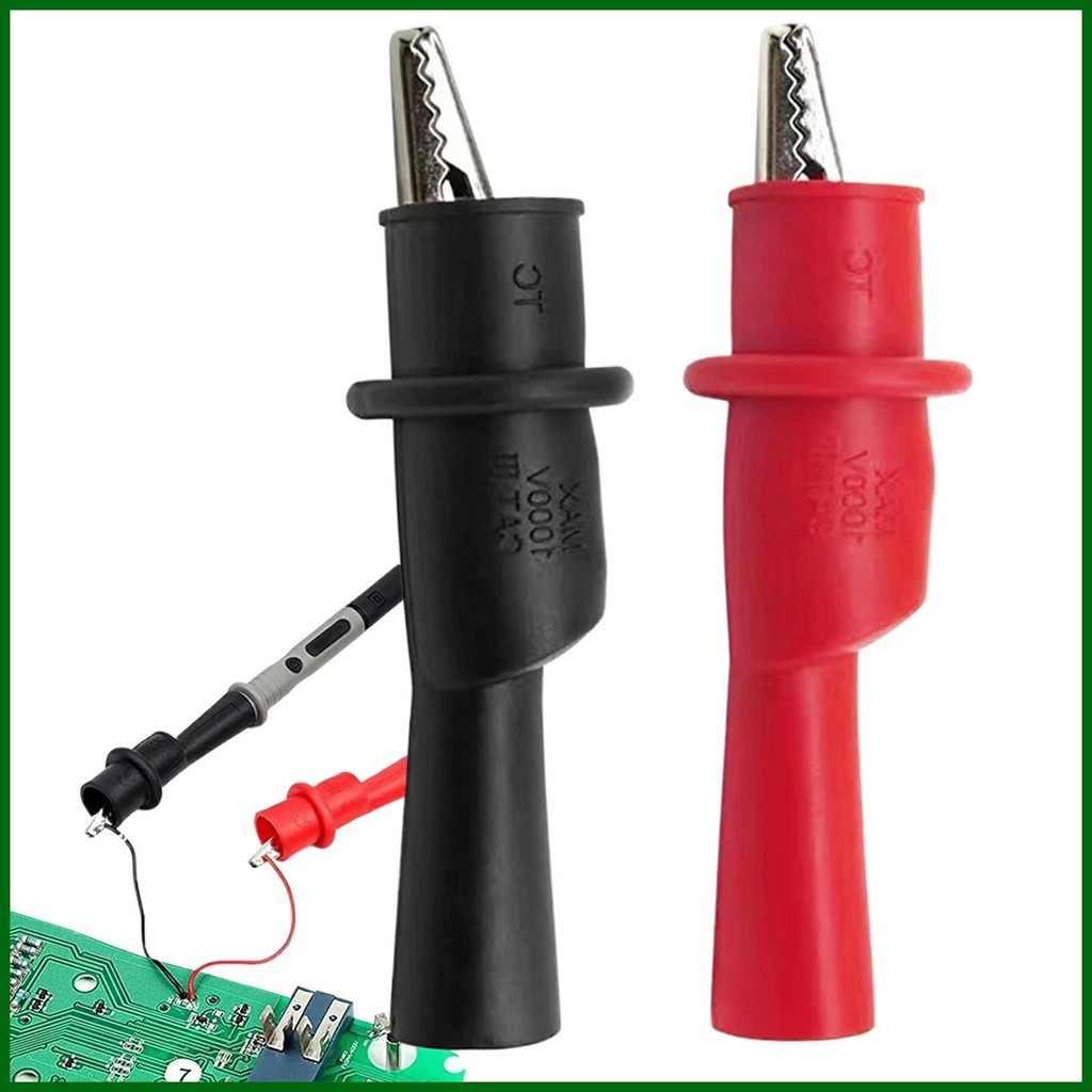 ฉนวน Test Probe จระเข้คลิป Test Probes สําหรับการทดสอบไฟฟ้า 2x ชุบ ...