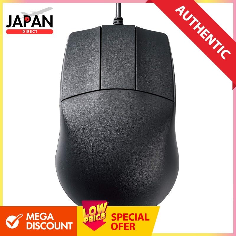 ELECOM Mouse, wired, M size, 3 buttons, wheel-less, for CAD, symmetrical, 600/1200 count, 2-step ...