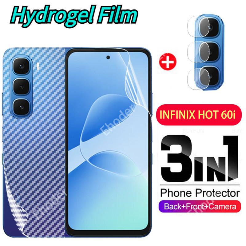 ฝาครอบป้องกันหน้าจอสําหรับ Infinix HOT 60 Pro Plus 60i 4G 5G 2025 ด้านหน้าด้านหลังฟิล์มไฮโดรเจล ...
