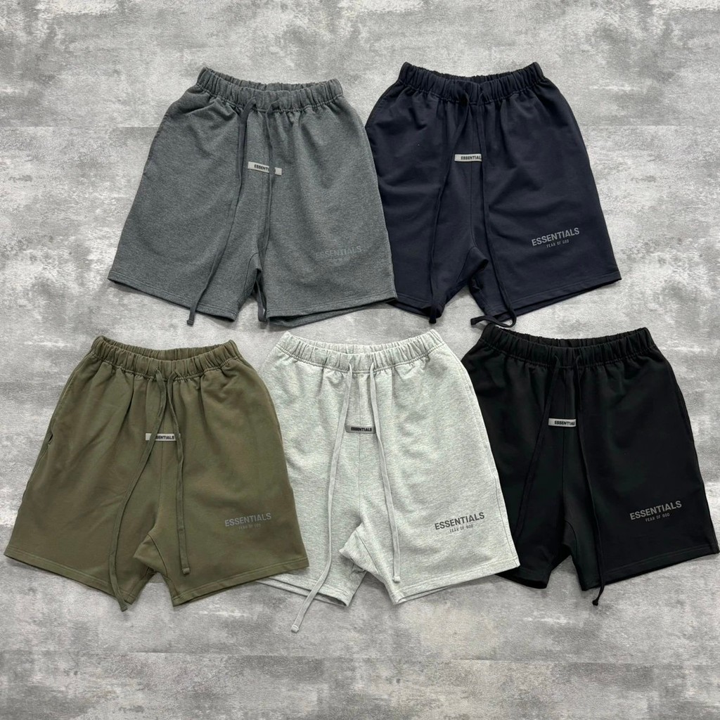 Fear of god Essential 3M โลโก้ตัวอักษรสะท้อนแสงการออกแบบการพิมพ์กางเกง ...