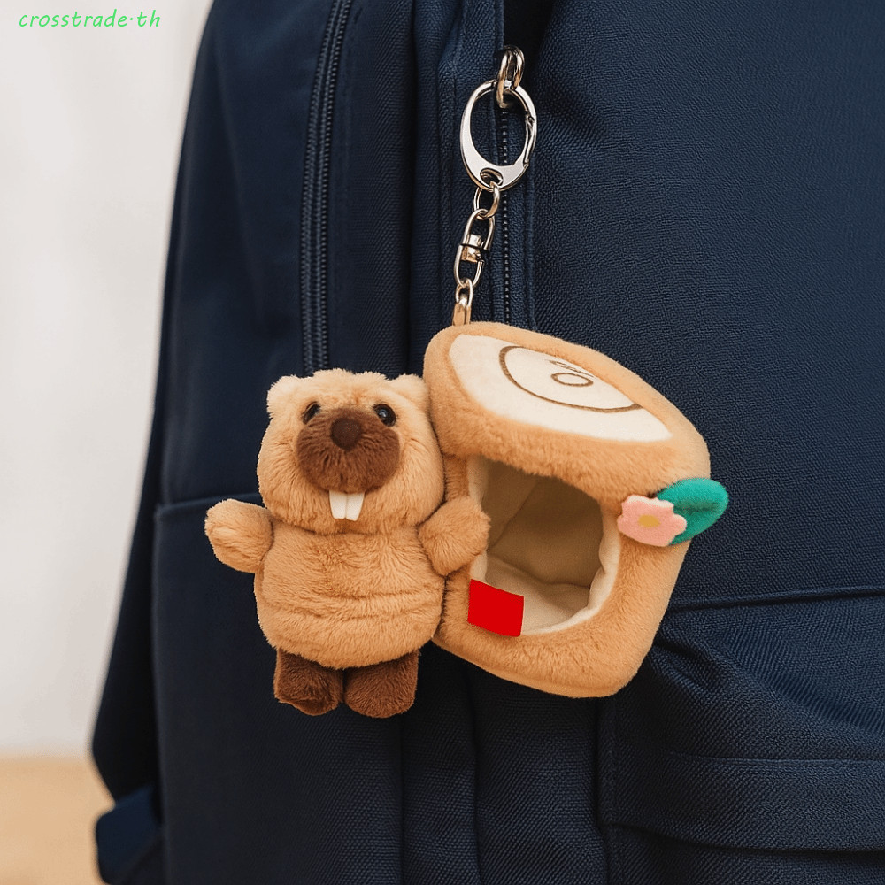 CROSSTRADE เหมือนจริง Marmot จี้ตุ๊กตา, PP ผ้าฝ้ายปุยจําลอง Groundhog ...