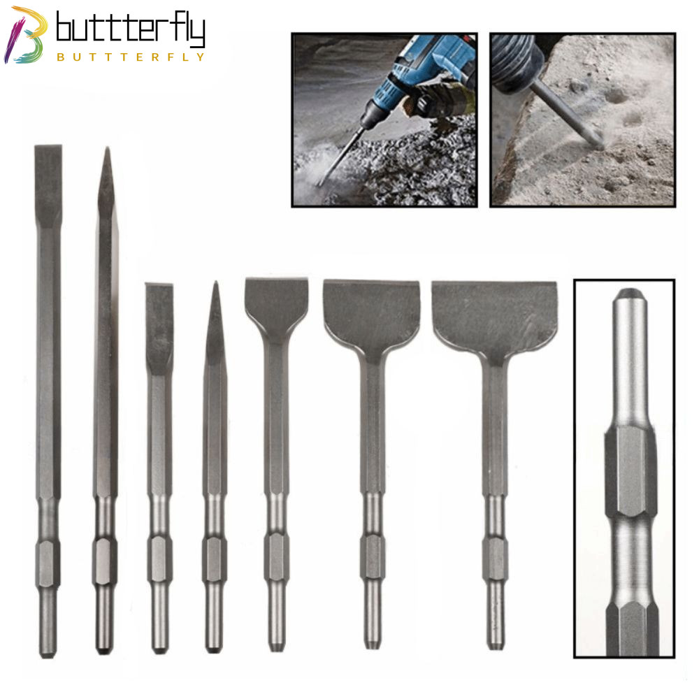 ดอกกระแทก BUTTTERFLY, Steel Silver Slotting Flat Chisel, ทนทานทนต่อการ ...