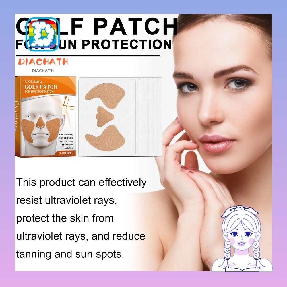 DICHATH 24 ชิ้น Sun Patch, Fresh Jelly Moisturing UV Face Nose Patch ...