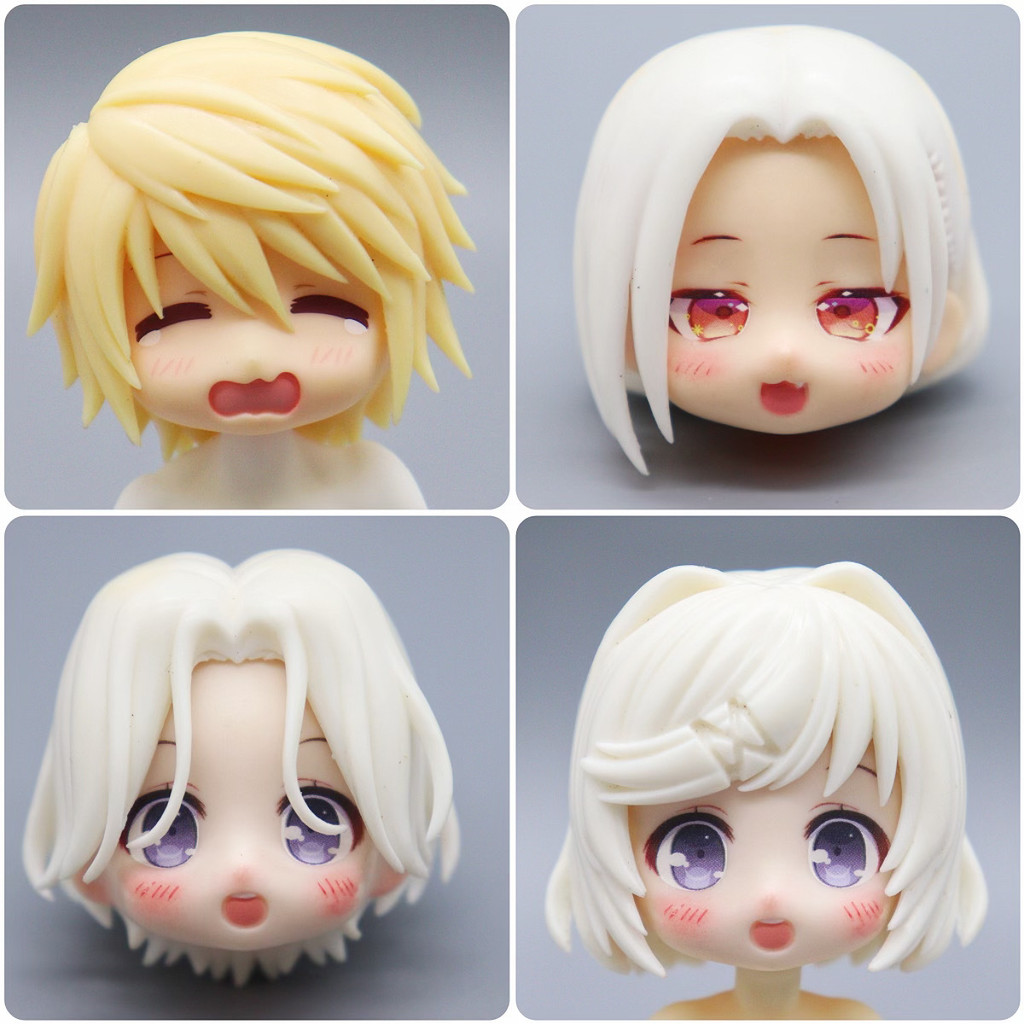 G GSC Bulk Nendoroid Hair หน้ากากสีขาวด้านหน้าด้านหลังที่ถอดออกได้หัว ...