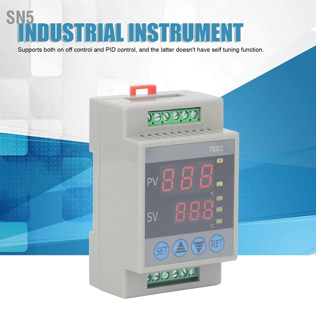 SN5 220VAC DIN Rail Micro Temperature Controller ความแม่นยำสูง ‑50 ℃ ถึง 120 ดิจิตอลจอแสดงผลเทอร ...
