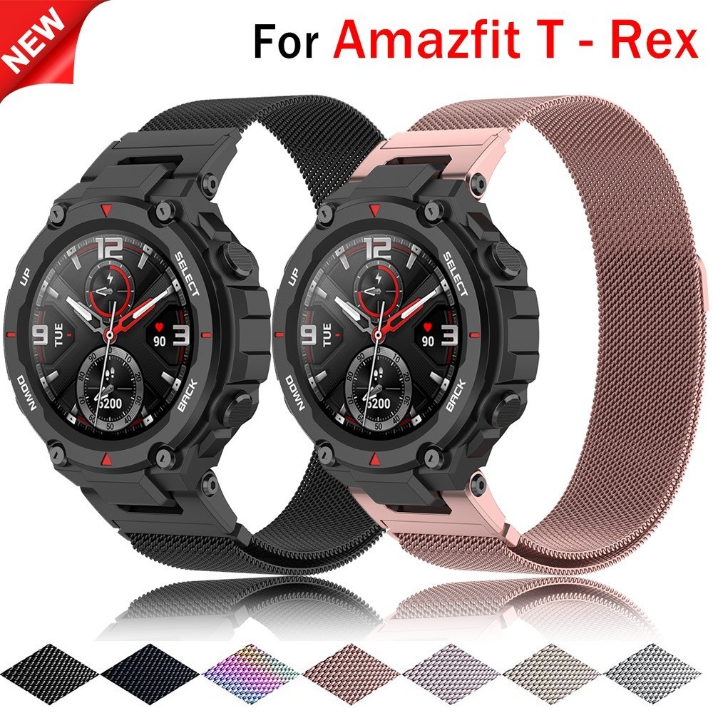สาย Milanese สําหรับ Amazfit T-Rex Sports สายแม่เหล็กสําหรับ Amazfit T ...