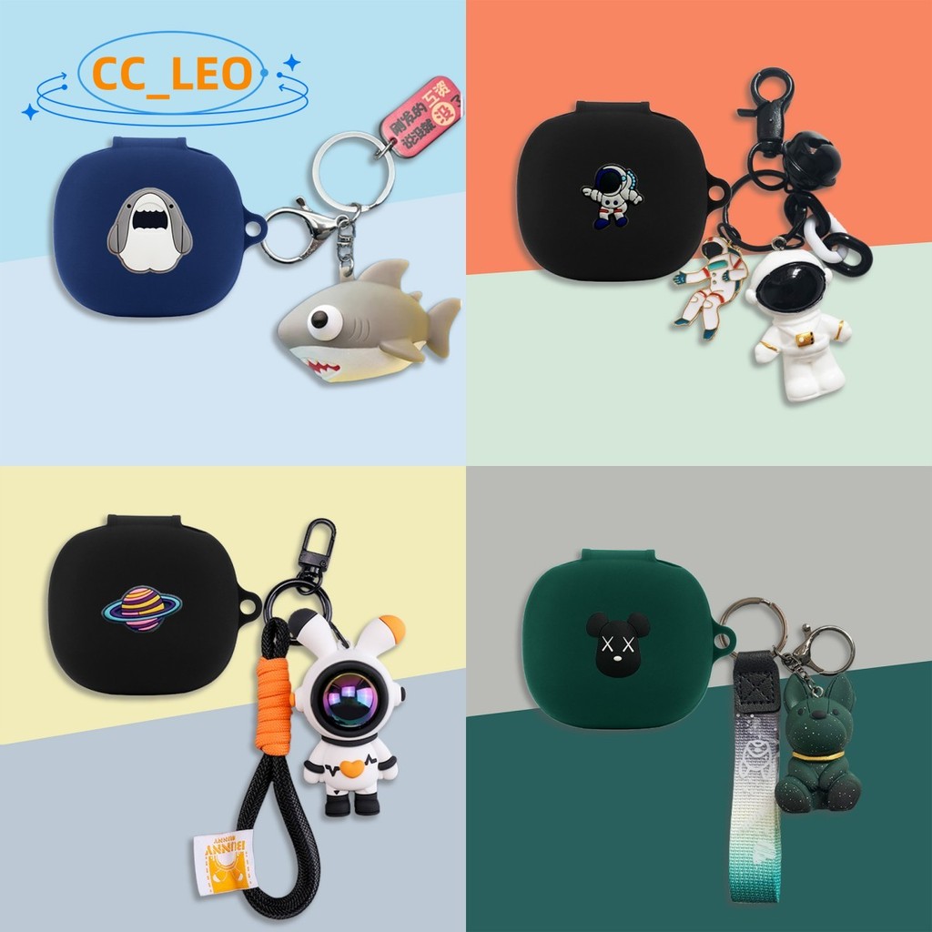 For EarFun Air Pro4 Case Cartoon Bulldog Creative Astronaut Keychain ...