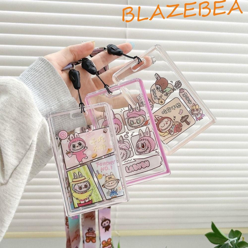 Blazebea Labubu Time Bus Card Holder, Zimomo พร้อม Lanyard Labubu Card ...