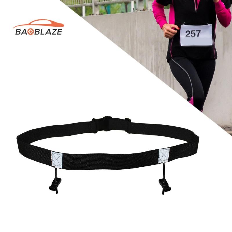 [Baoblaze] Race Number Bib Belt แถบเอวยางยืดสะท้อนแสง resist Running ...