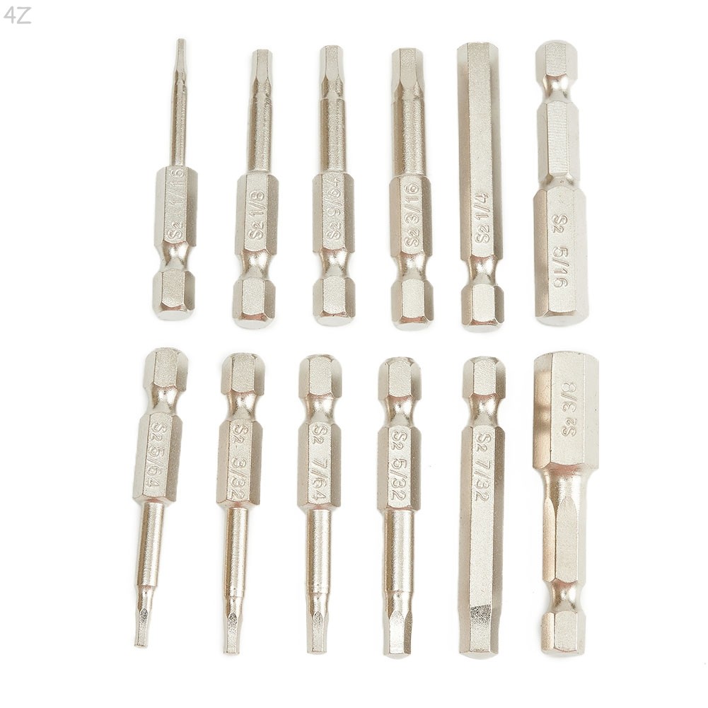 12 ขนาด Hex Key Bit ชุดเปลี่ยนด่วนเชื่อมต่อไดร์เวอร์ดอกสว่าน ( SUS ...