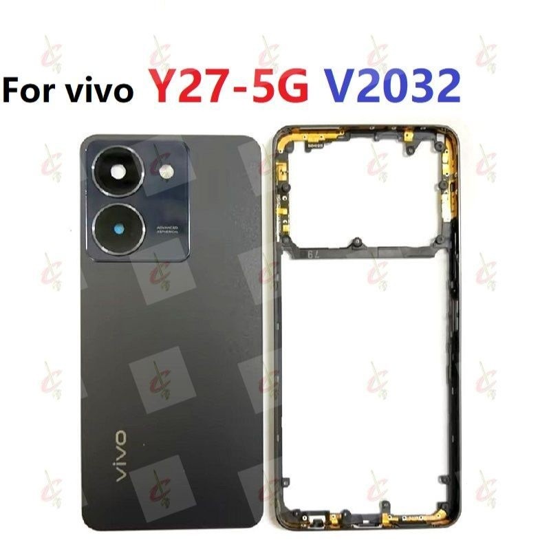 เปลี่ยนที่อยู่อาศัยฝาหลังสําหรับ VIVO Y27 5G V2302 กรอบกลาง | Shopee ...