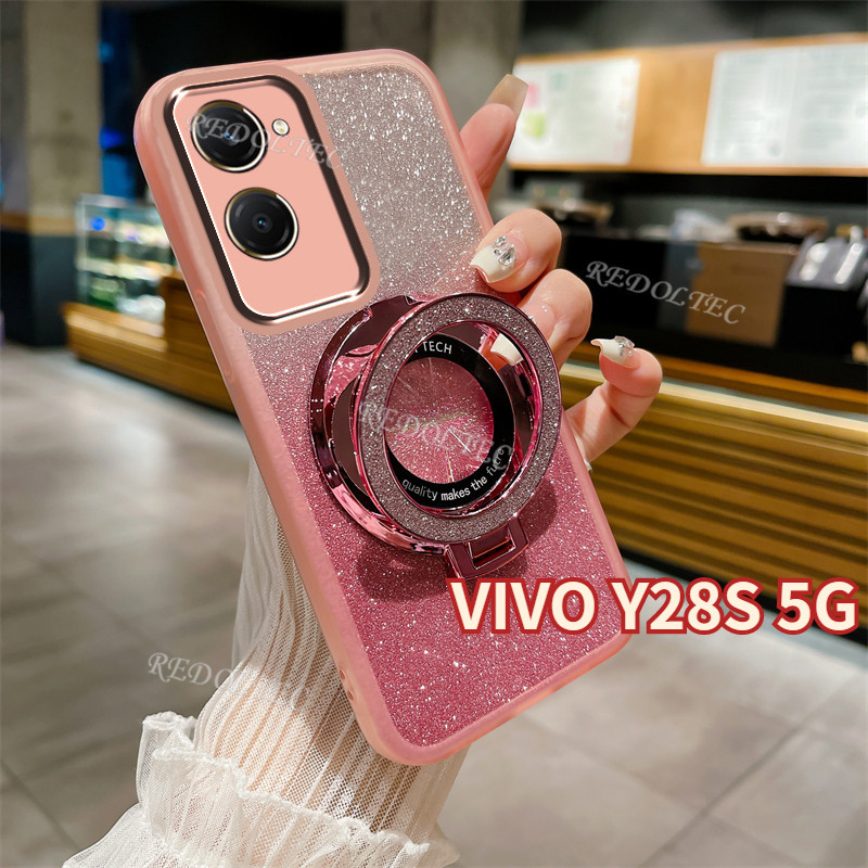 ปลอก VIVO Y28S 5G 2024 ออกแบบใหม่โปร่งใส Glitter กรณี VIVOY28S VIVO Y ...