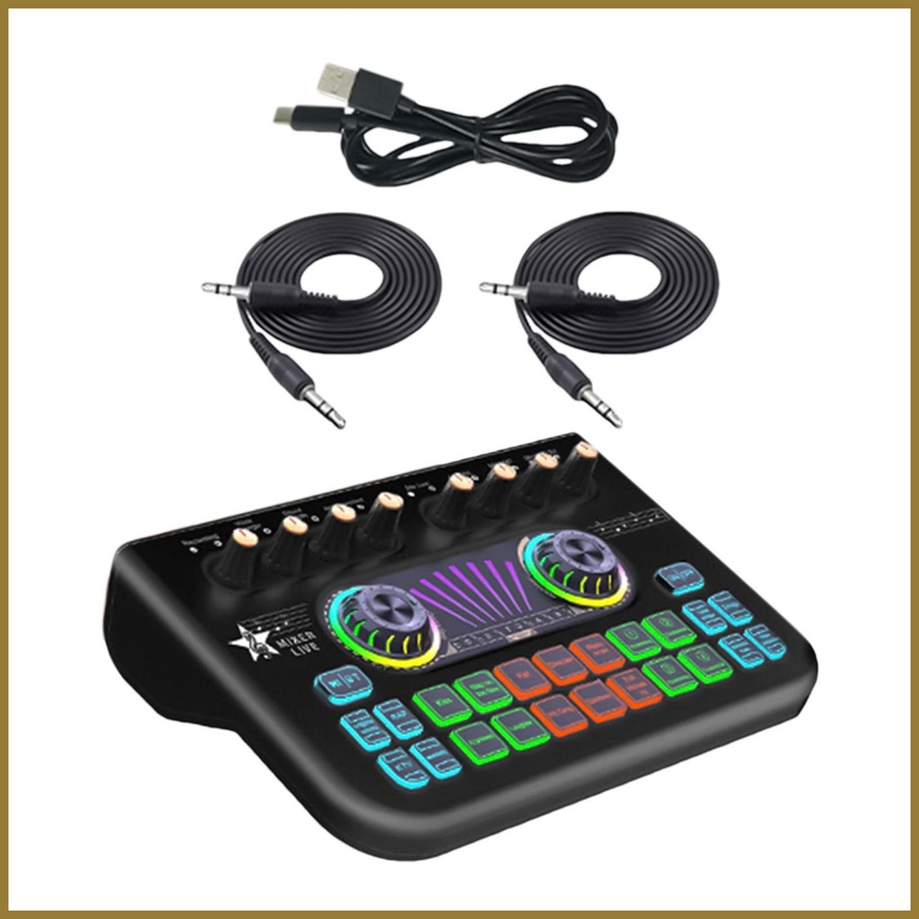 Podcast Mixer Live Sound Mixer Streaming Soundboard พร้อม XLR-3.5 มม. ...