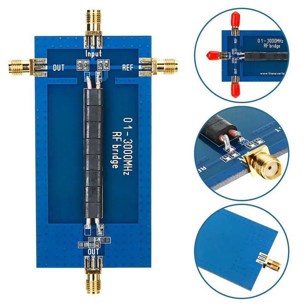 Rf SWR Reflection Bridge 0.1-3000MHZ Aerial Analyzer VHF UHF VSWR ...