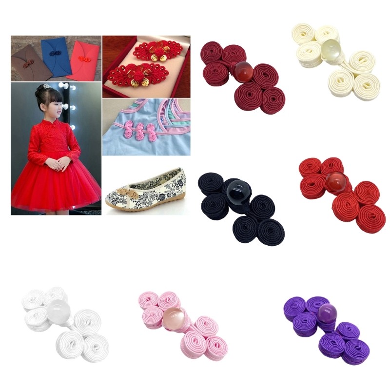 Lala จีน Tang ชุดรอบ Cheongsam ปุ่ม Knot Fastener ปิด DIY หัวเข็มขัด ...