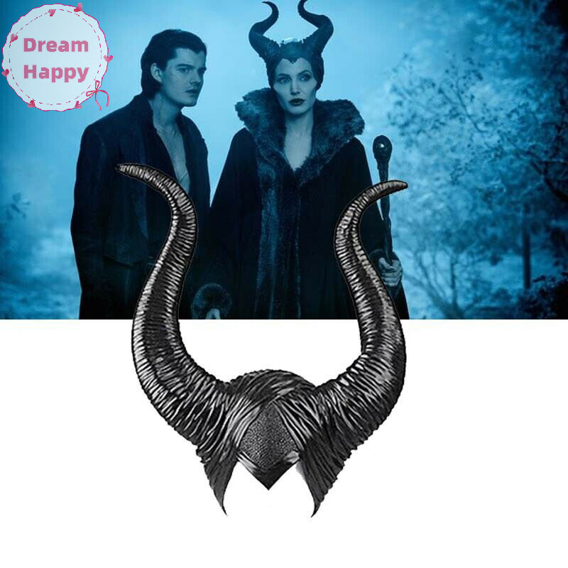 Dreamhappy ฮาโลวีนหมวก Horns คอสเพลย์ Maleficent Evil Queen Headpiece Headwear เครื่องแต่งกาย TH ...