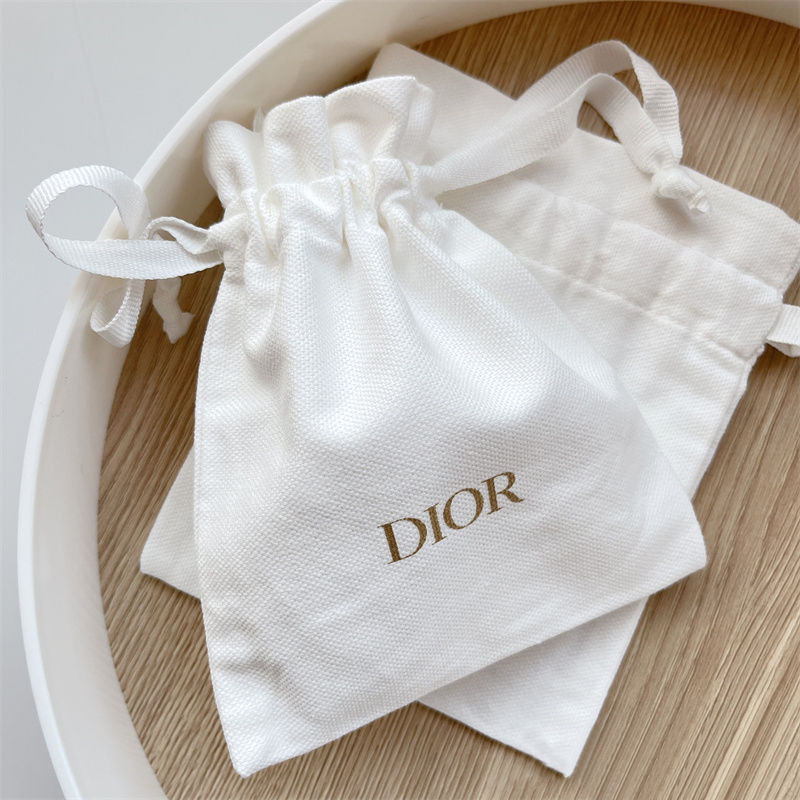 Dior White Drawstring Bag กระเป๋าเครื่องสําอาง กระเป๋าเก็บของแบบพกพา ...