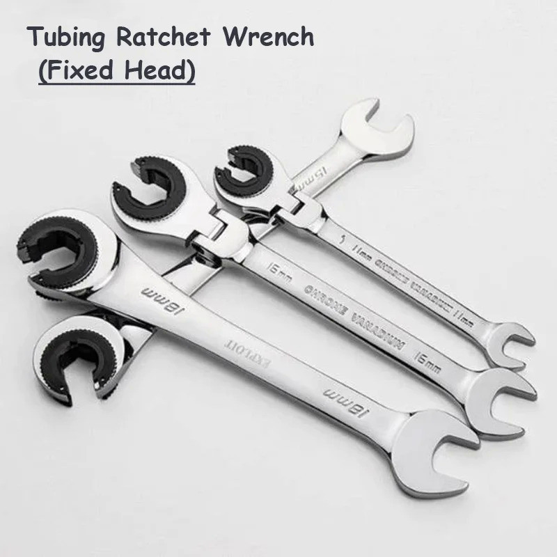1PC Tubing Ratchet Wrench Ratchet Combination Metric Wrench Set Hand ...