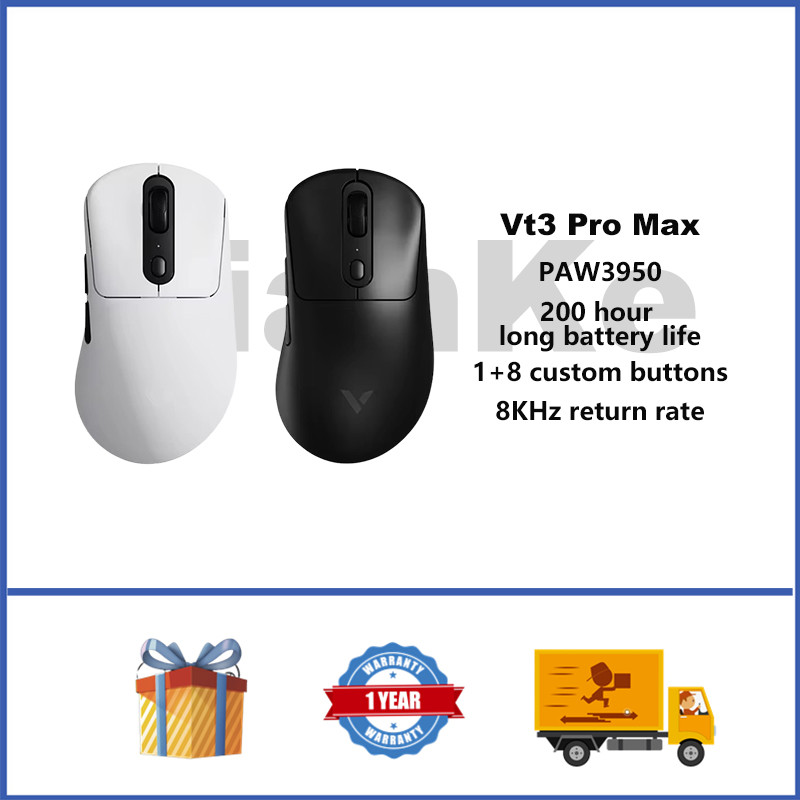 Rapoo Vt3 Pro Max เมาส์ไร้สาย PAW3950 เมาส์สําหรับเล่นเกมโหมดคู่น้ําหนักเบา | Shopee Thailand