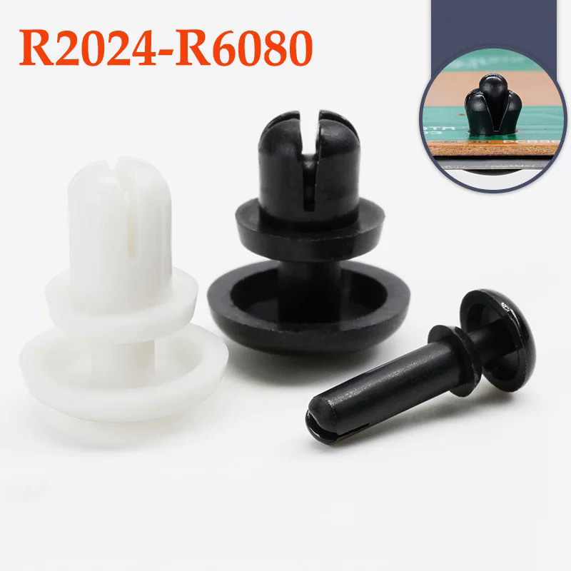 Nylon Rivet Pressing Button Plastic R Type Expansion Nail Spacer ...