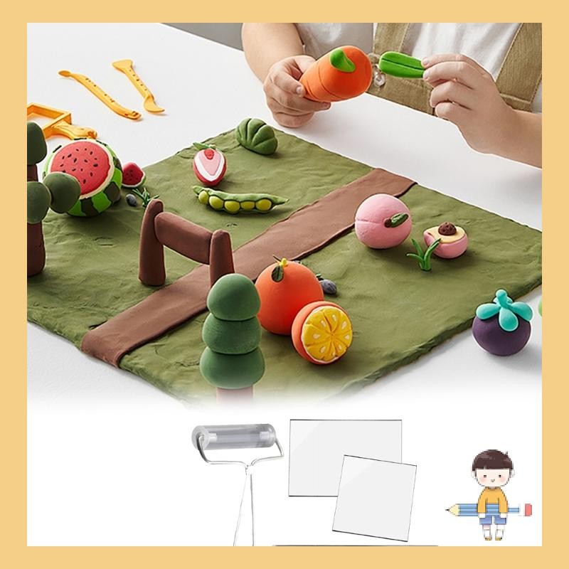 Stat Acrylics Clay Roller และอะคริลิคชุดแผ่นดินชุดเครื่องมือปั้นดิน ...