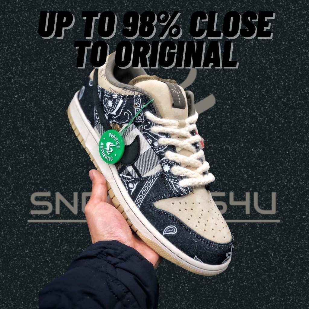[รุ่นพิเศษ BOX God] travis SCOTT X Nike SB Dunk Low Pro รองเท้าผ้าใบ ...