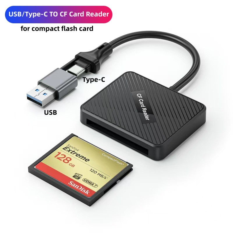 2 in1 Type-C/USB To CF Card Reader สําหรับ Compact Flash Memory ...