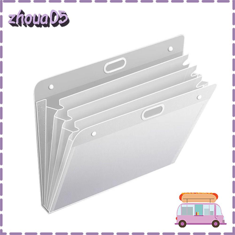 โฟลเดอร์ไฟล์ ZHOUA, กระเป๋าเก็บกระดาษภาพวาดกันน้ําแบบพกพา, โปร่งใส 4K/8K/16K สี่ชั้น A2/A3/A4 ...