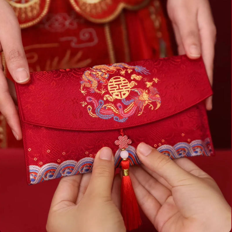 Angpau Wedding Angpao Red Packet Cloth Angpow Packet เงินซองเงินสดงาน ...
