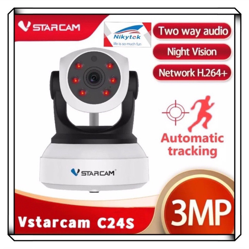 กันโจร Vstarcam C24S ปี2024-3ล้าน(3MP）มีระบบAIรองรับเมมสูงสุด256GB | Shopee Thailand