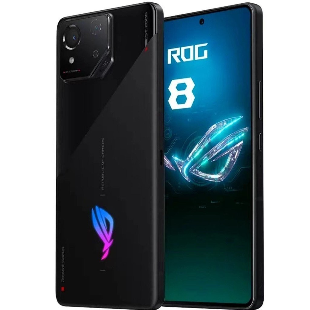 โทรศัพท์มือถือสำหรับเล่นเกม rog8 12 256 Obsidian Black Snapdragon 8gen3เมทริกซ์ระบายความร้อนด้วย ...