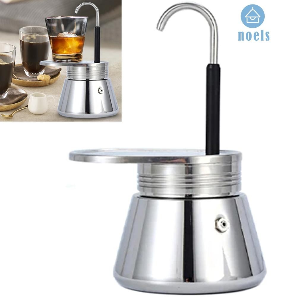 Mini 100ml Moka Pot Double Tube 304 หม้อกาแฟสแตนเลสเครื่องชงกาแฟ ...