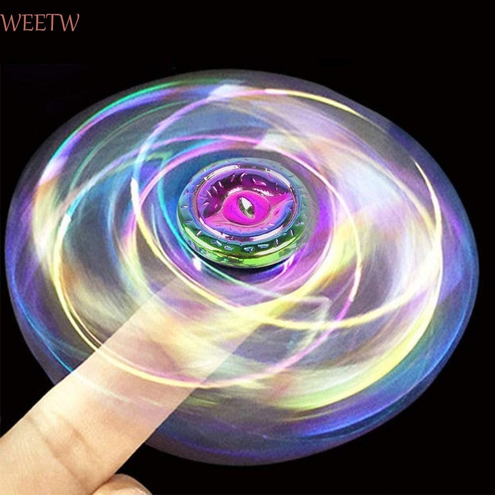 Weekw สปินเนอร์มือ, ปีกมังกรโลหะผสมโลหะ Rainbow Finger Spinner, Self ...