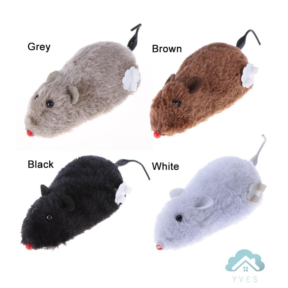 Clockwork Mouse Toy for Cat Dog Plush Rat Mechanical Motion Interactive ...