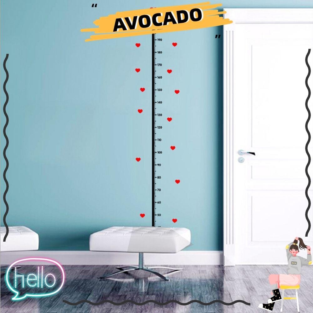 Avocar ส่วนสูงวัดรูปลอกโปสเตอร์หัวใจภาพจิตรกรรมฝาผนังที่สวยงามแผนภูมิ ...