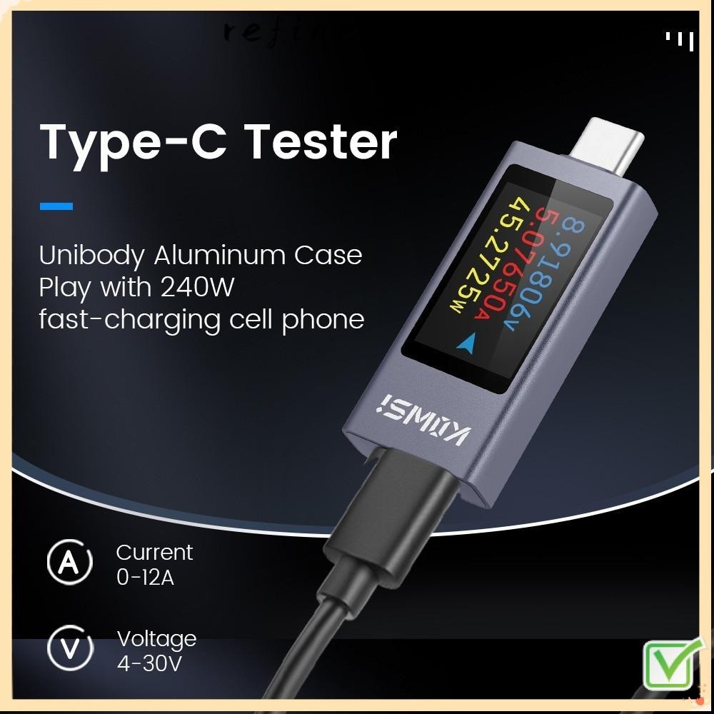 Refinement Current และแรงดันไฟฟ้า, PD Type-C Power Meter Tester, KWS ...