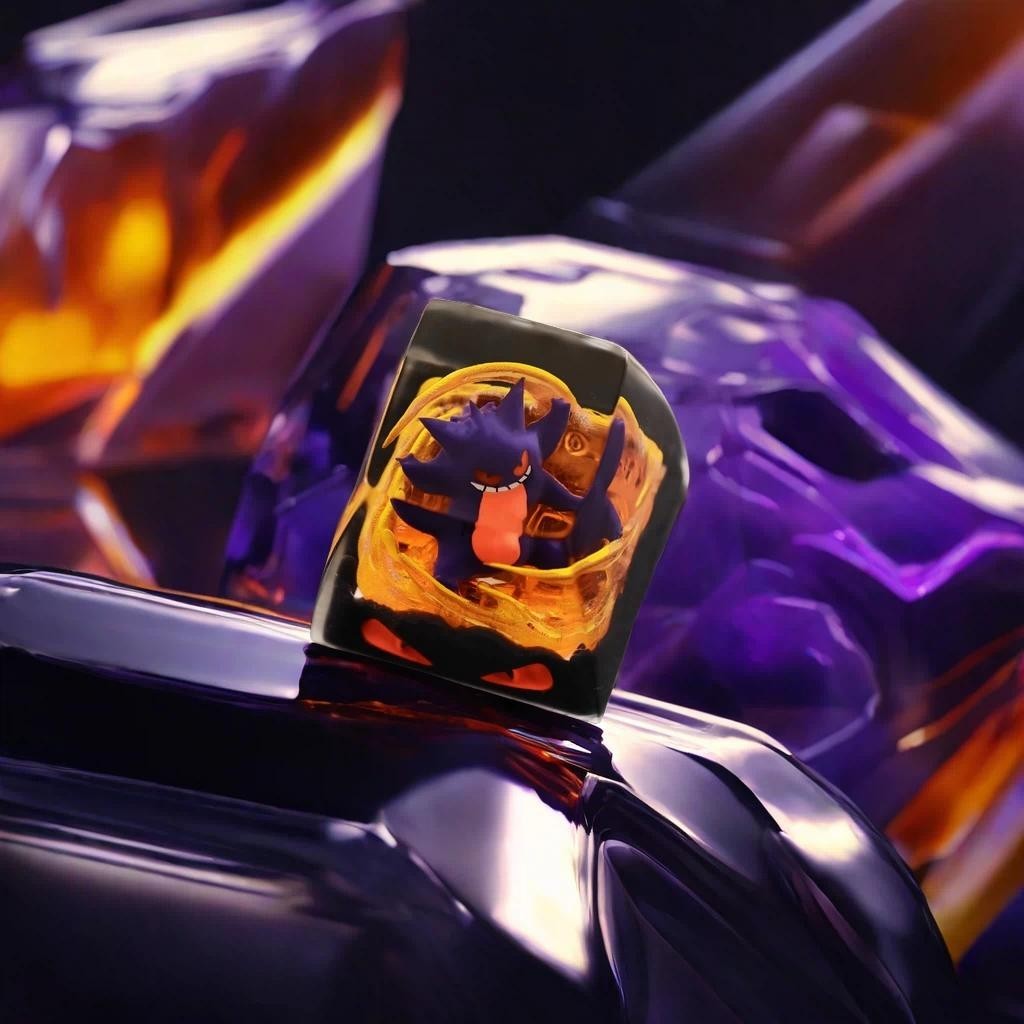 Pokemon Gengar Bulbasaur หยด-กาว Keycap PBT Dragonite Togepi Charmander ...