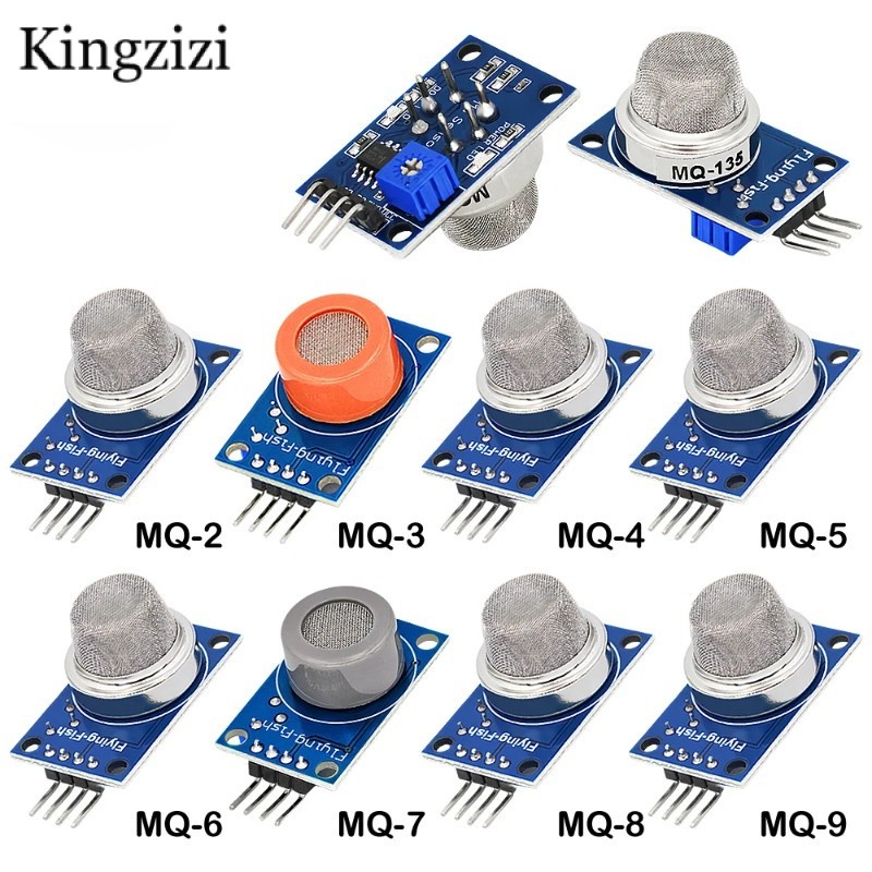 Mq-2 MQ-3 MQ-4 MQ-5 MQ-6 MQ-7 MQ-8 MQ-9 MQ-135 การตรวจจับควัน Methane Liquefied Gas Sensor โมดูล ...