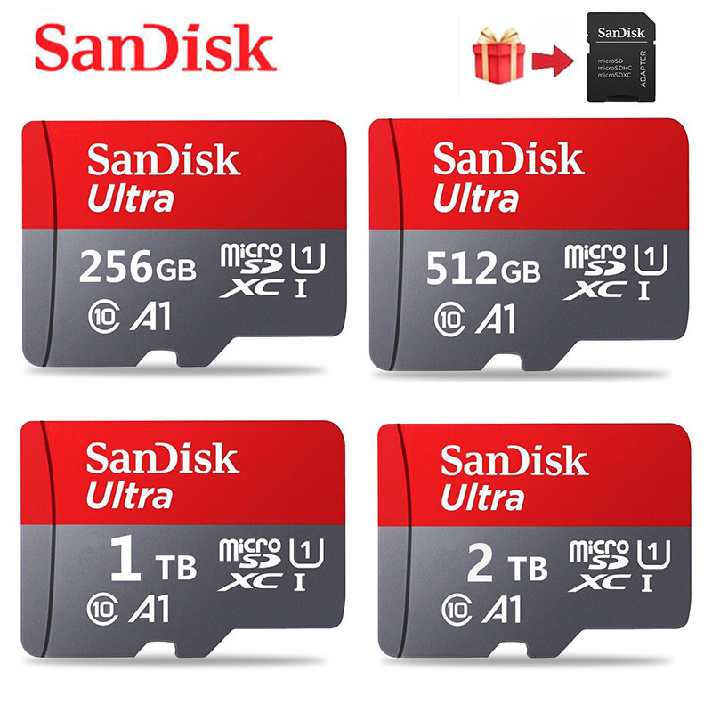 Original Class 10 A1 SDXC UHS-I TF Card 2TB 1TB 512GB 128GB 256GB Micro ...