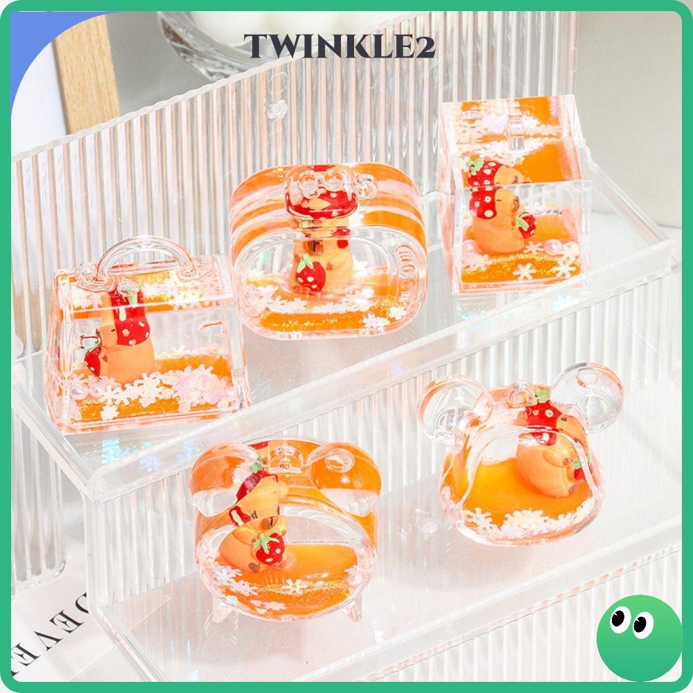 Twinkle พวงกุญแจขวดทรายดูด, จี้ Capybara DIY Capybara Drifting จี้ขวด, Capybara DIY พวงกุญแจ ...