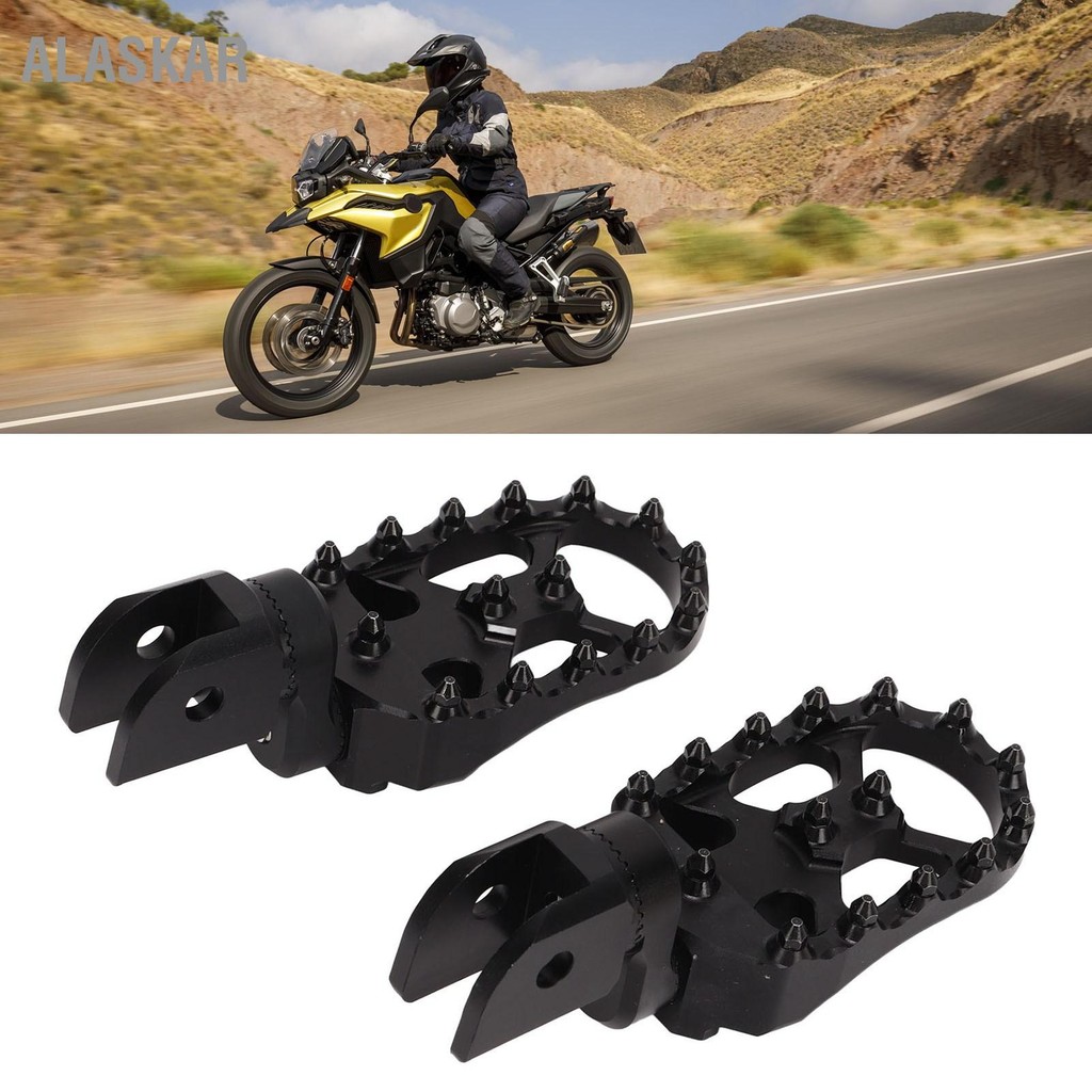 ALASKAR 2 ชิ้นรถจักรยานยนต์พักเท้าหน้าซ้ายขวาปรับเท้าเหยียบวงเล็บหมุด ...