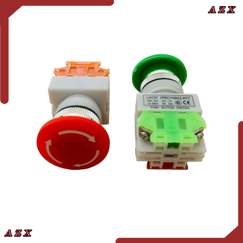 สวิตซ์กดดอกเห็ด 22มิล YO90-11ZS LA1 UTTON SWITCH LAY37 (PBCYO90)LAY7 ...