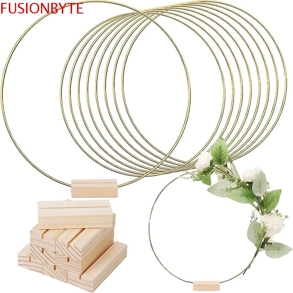 Fusionbyte รอบแหวน, Vintage เหล็กทองโลหะดอกไม้ Hoops, Garland Hoop ตก ...