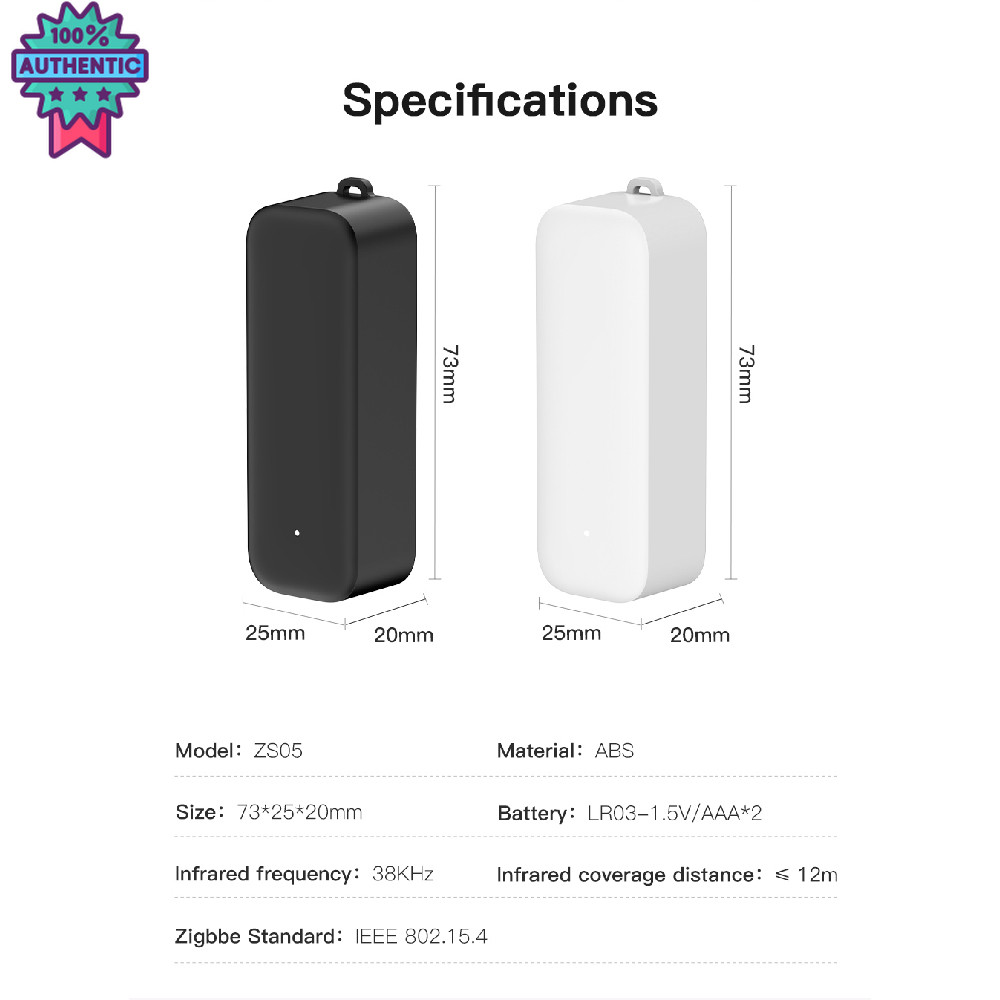 Tuya IR Remote Zigbee Universal Remote ZS05 รีโมท IR เปิดปิด แอร์ ทีวี ...