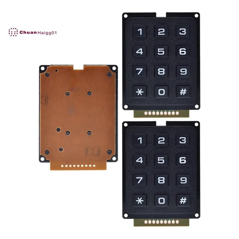 โมดูลคีย์บอร์ด 3 ชิ้น 12 คีย์ 4x3 คีย์บอร์ดเมทริกซ์ Array คีย์บอร์ด Lndustrial พร้อมการสแกน ...